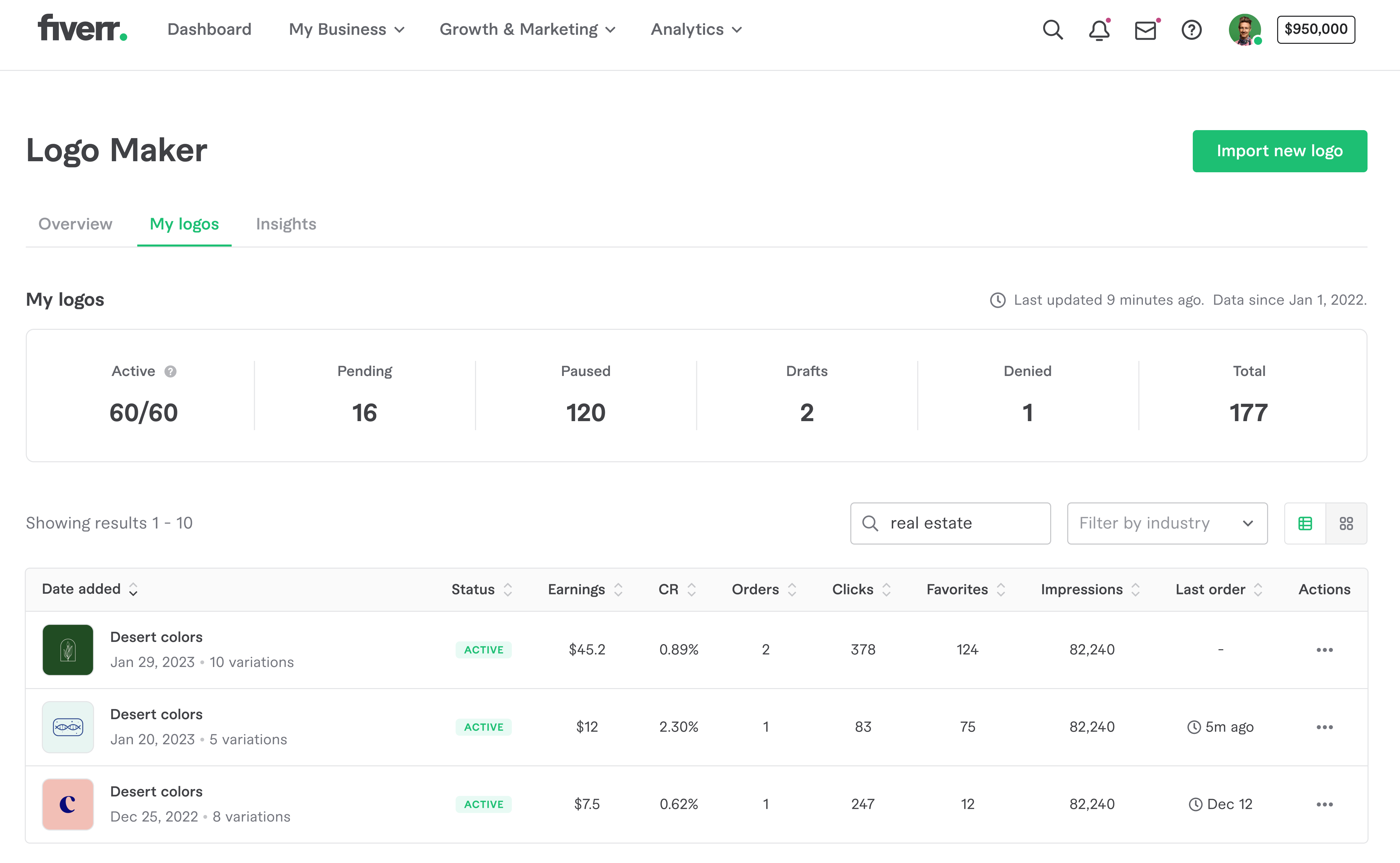 Logo Maker: Dashboard – Fiverr Help Center