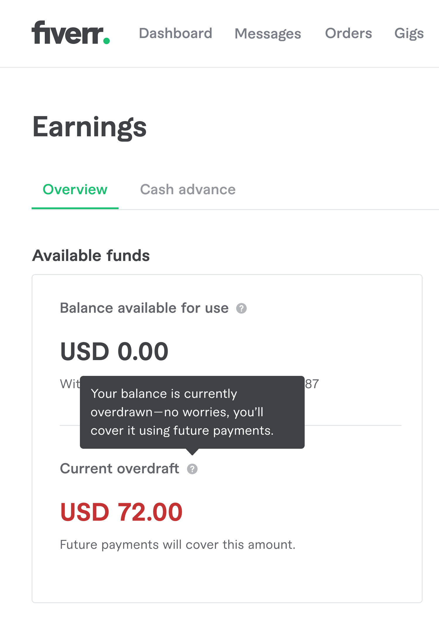 Your Earnings page – Fiverr Help Center